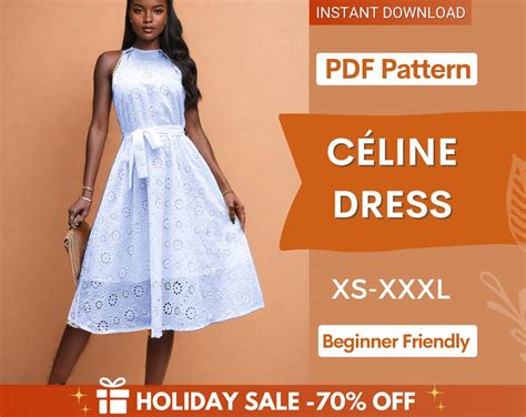 Halter Dress Sewing Pattern Summer Dress Pattern Sewing Patterns Women