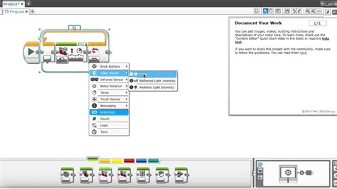 Programming The Ev3 Color Sensor Youtube