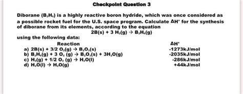 Solved Diborane Bh3 Is A Highly Reactive Boron Hydride Which Was Once Considered As Possible