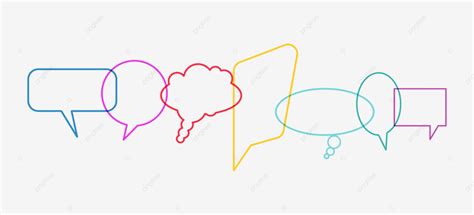 다양한 기하학적 모양의 컬러 연설 거품 구름 실루엣 색깔 Png 일러스트 및 벡터 에 대한 무료 다운로드 Pngtree