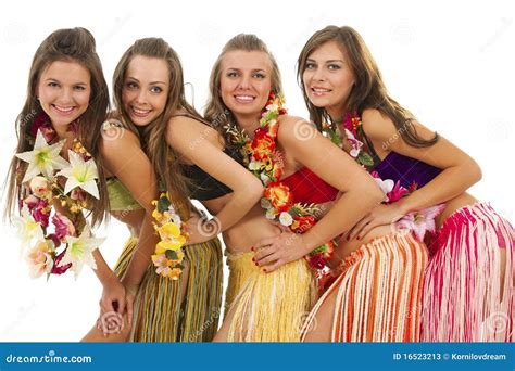 Hawaiian Hula Dancer Girls Stock Image Image Of Female 16523213