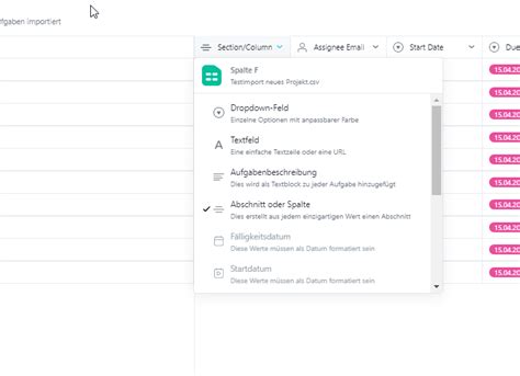 CSV Import To Custom Project Template Closed Asana Forum