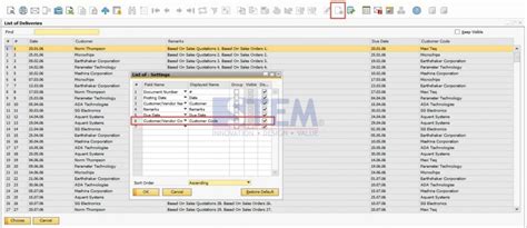 Show Bp Code In Sap B1 Marketing Document List