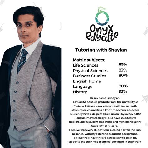 1 Lesson With Shaylan Onyx Educate Tutoring