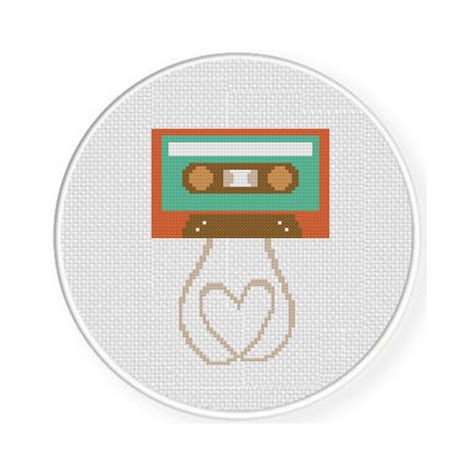 Love Mix Tape Cross Stitch Pattern Daily Cross Stitch