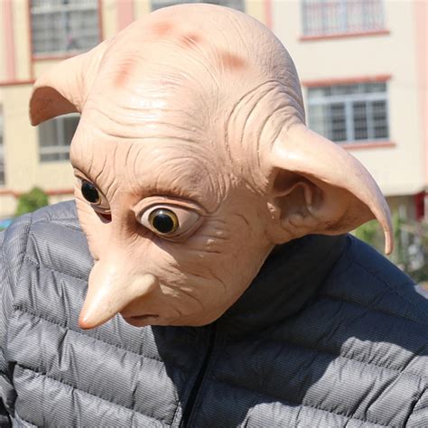 Elf Dobby Halloween Mask Full Head Realistic Mask Carnival Mask Funny Costume Adults Mens