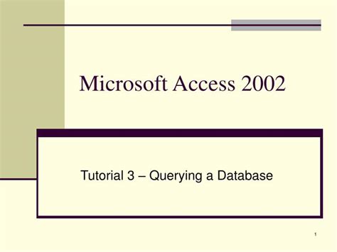 Ppt Microsoft Access 2002 Powerpoint Presentation Free Download Id