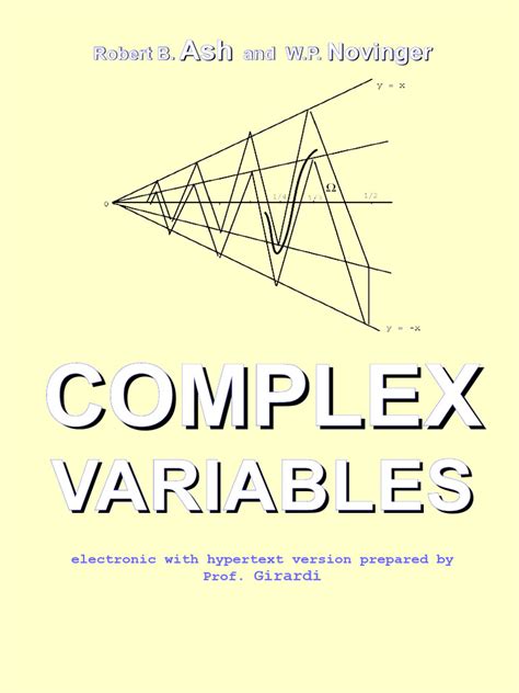 Ash R B Novinger W P Complex Variables Hyperlinks Pdf Function Mathematics