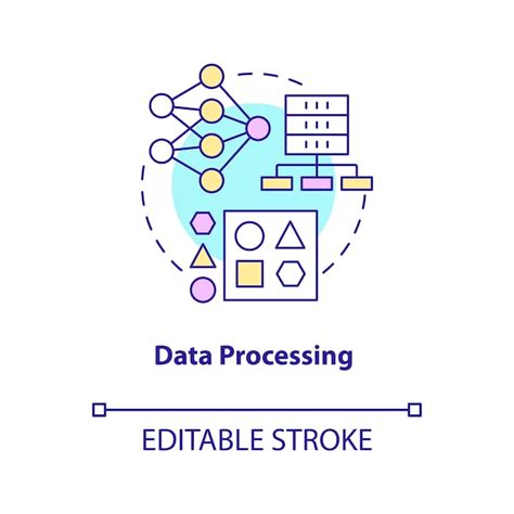 premium vector data processing concept icon