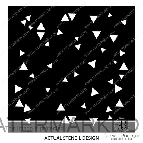 Stylish Triangle Allover Stencil Stencil Boutique