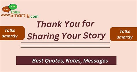 60 Ways To Say Thank You For Sharing Your Story