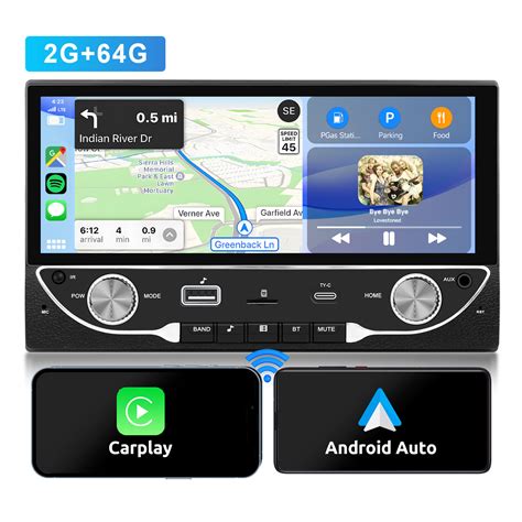 PODOFO Double DIN Android Car stereo 6.86 inch HD Touch Screen with ...