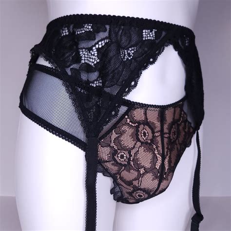 Lace Eclipse Black Lace Sissy Lingerie Garter Belt
