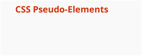 Css Pseudo Elements Allow For Styling Of Specific Parts Of An Element Such As The First Letter