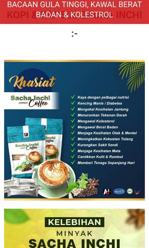 Sacha Inchi Coffee Premix Food And Drinks Other Food And Drinks On Carousell