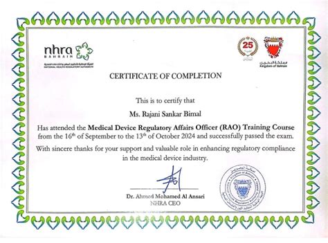 Thank God 🙏 Successfully Completed Nhra Medical Devices Regulatory