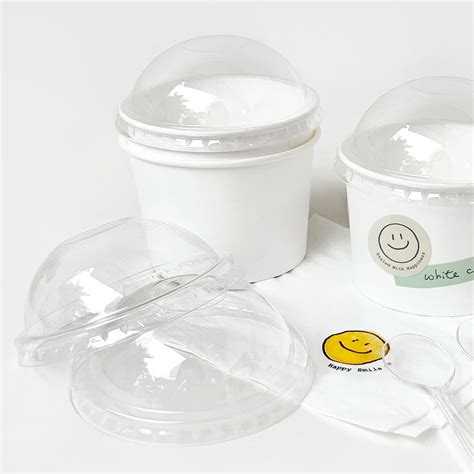 아이스크림컵 뚜껑 무타공 돔리드