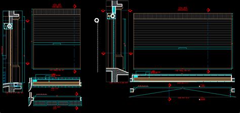Rollup Door Curtain Dwgautocad Drawing Autocad Tür Vorhang Türen