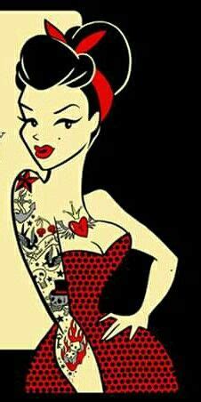 Rockabilly Pin Up Girl Art
