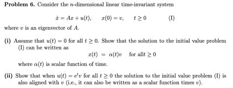Solved Problem 6 Consider The N Dimensional Linear