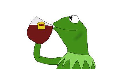Kermit Meme Drinking Tea Kermit Sipping Tea Hat Tiktok