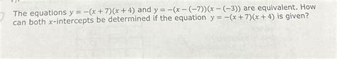 Solved The Equations Y X 7 X 4 ﻿and Y X 7 X 3