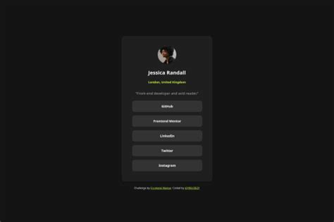 Frontend Mentor Social Links Profile By Using External Css Coding