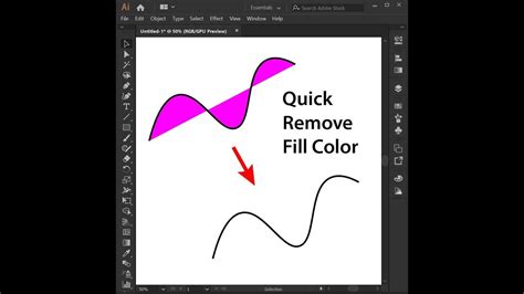 Quick Remove Fill Color In Adobe Illustrator Adobe Illustrator Tutorials Illustrator