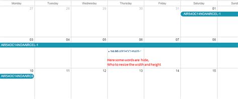 Increase Calendar Height And Width According Event Text Size Javascript Dhtmlx