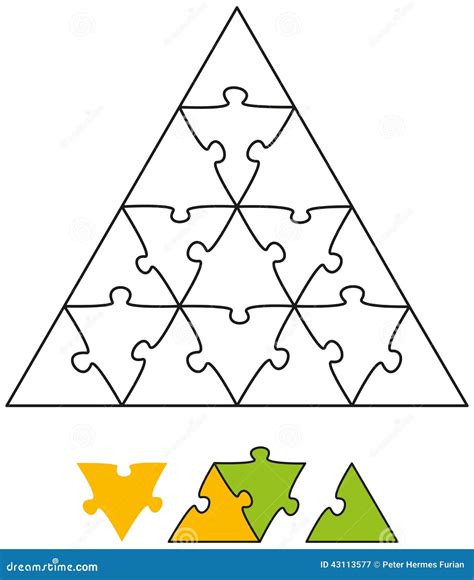 Jigsaw Puzzle Triangle Stock Vector Illustration Of Abstract 43113577