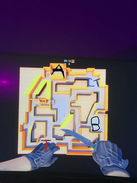 This Is My First CS GO Defuse Map So Far And I Think The Time It Takes To Walk From A To B Or B
