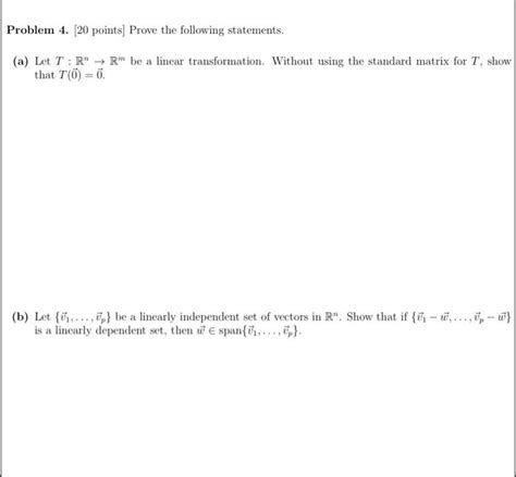 solved roblem 4 [20 points] prove the following statements