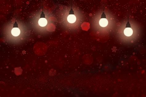 전구 및 콘텐츠에 대 한 빈 공간으로 떨어지는 눈 조각 비행 유쾌한 이랑 질감으로 빨간 환상적인 반짝 반짝 조명 Defocused Bokeh 추상 배경 겨울에 대한 스톡