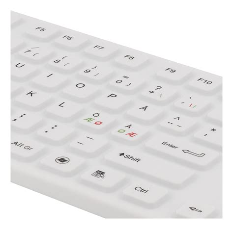 St Ikb002 Wh Deltaco Rubberized Keyboard Silicone Ip68 Full Size