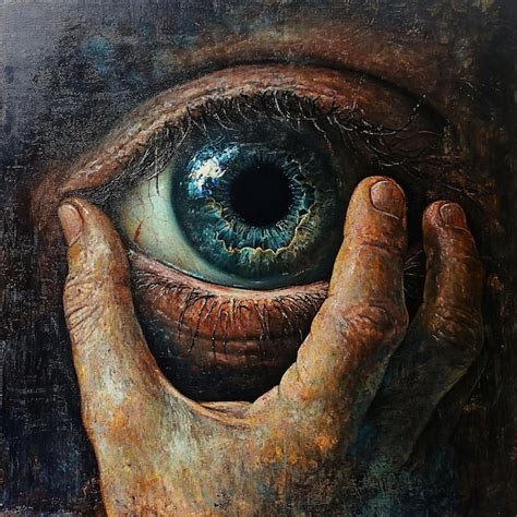Eyes Of The Abyss Surreal Art With Creepy Tiny Hands Premium Ai Generated Image