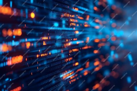 Premium Photo Dynamic Data Stream Vortex Highspeed Information Technology Concept