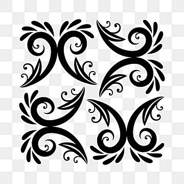 Floral Pattern Silhouette Png And Vector Images Free Download Pngtree