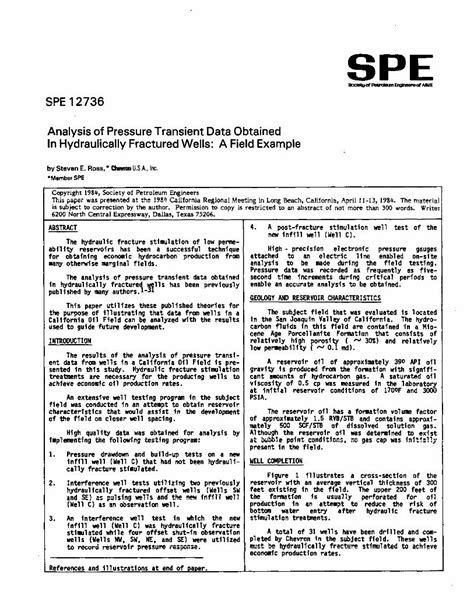 Pdf Analysis Of Pressure Transient Test In Fracutred Reservoirs