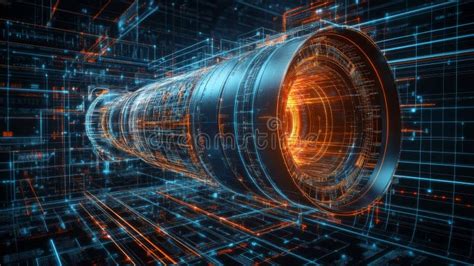 Abstract Digital Data Stream Network Flow Stock Illustration Illustration Of Glow Stream