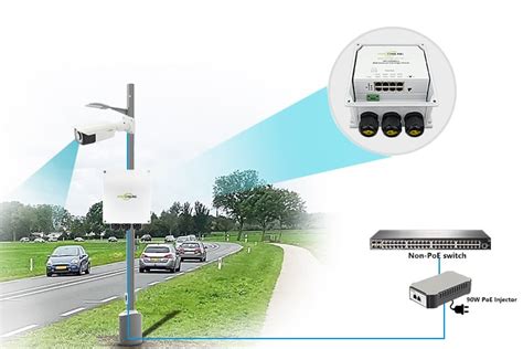 Outdoor Waterproof PoE Pass Through Switch FASTCABLING