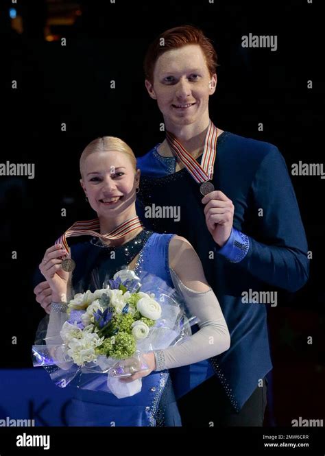 Evgenia Tarasova And Vladimir Morozov Of Russia Pose With Their