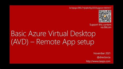 Basic Azure Virtual Desktop AVD Remote App Setup YouTube