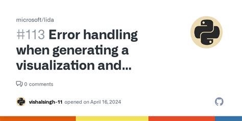 Error Handling When Generating A Visualization And Repairing It · Issue 113 · Microsoftlida