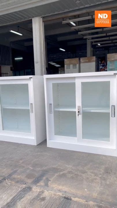 Need ตู้เก็บของ ตู้เหล็กเตี้ย 2 บานเลื่อนกระจก 🔥สินค้าขายดี🔥 Steel Cabinet เก็บเอกสาร มีพร้อมส่ง