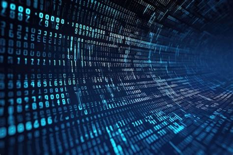 Premium Photo Digital Binary Data Streaming Binary Code Background