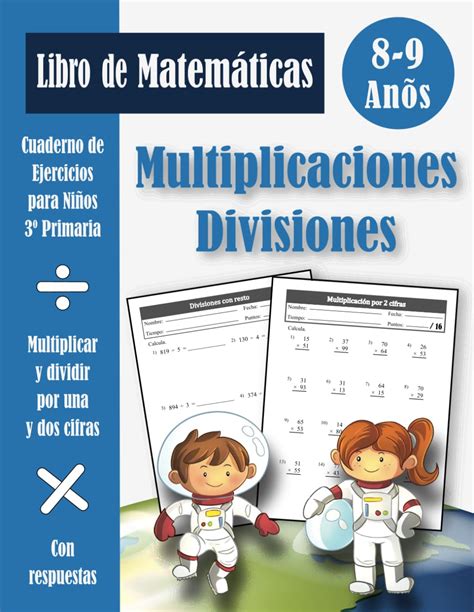 Multiplicaciones Y Divisiones 3 Primaria Para Niños Cuaderno De
