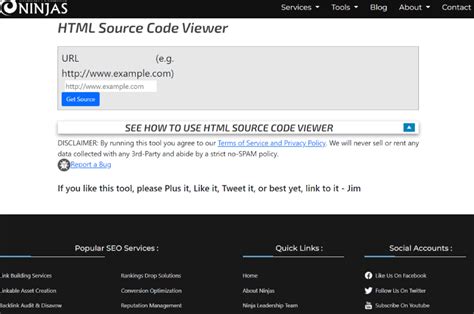 Obtenga El C Digo Fuente Html Internet Marketing Ninjas Twaino