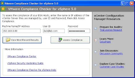 VMware Compliance Checker For VSphere