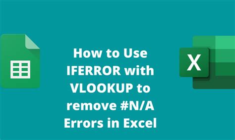 How To Use Iferror With Vlookup To Remove N A Errors In Excel Basic Excel Tutorial