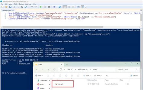 How To Create A Self Signed Certificate Using Powershell
